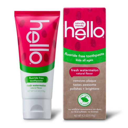 Hello Kids' Fluoride-free, Sls-free And Vegan Toothpaste - Natural ...