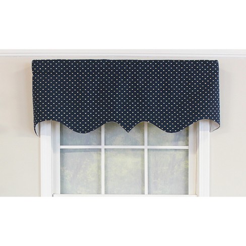 Rlf Home Passat Regal Valance Navy. 3" Rod Pocket 50"w X 17"l : Target
