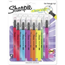 Sharpie Clear View 6pk Highlighters Chisel Tip Multicolored : Target