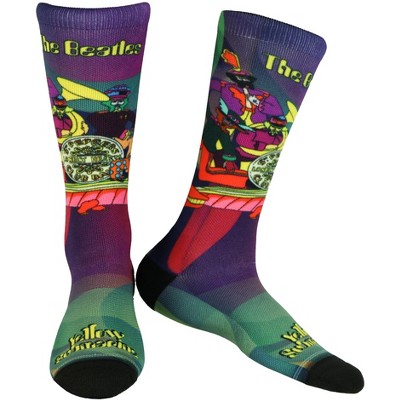 The Beatles Crew Socks Men's Yellow Submarine Sublimated Art Design 1 ...
