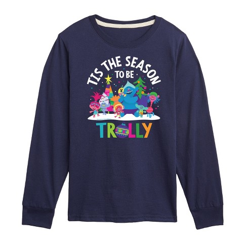 Trolls Tis The Season Trolly Branch And Friends Long Sleeve Graphic T ...
