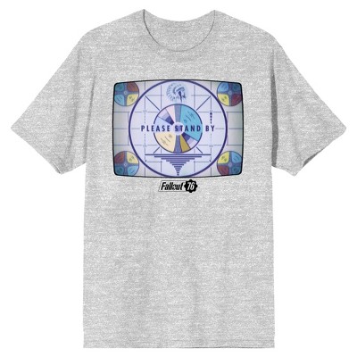 Fallout 76 Please Stand By Men's Athletic Heather T-shirt : Target