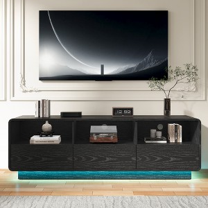 Modern TV Stand with LED Lights & Storage : Target
