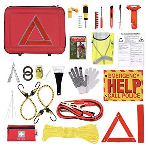 Thrive Auto Emergency Kit - Foam Red Case : Target