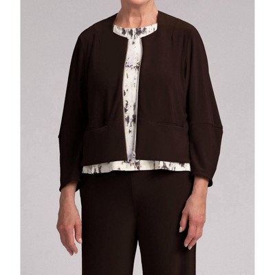 Women's Cropped Lantern Jacket W/ Zip Front - Sympli 6 : Target