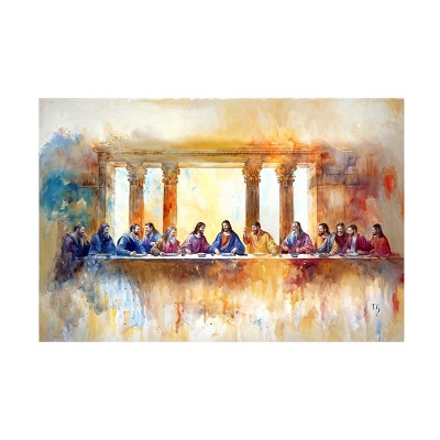 Ivan Guaderrama 'The Last Supper Whispers Of Eternity' Canvas Art : Target