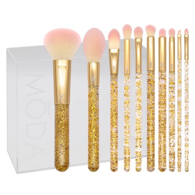 Moda Brush Show Stopper 10pc Makeup Brush Deluxe Gift Kit : Target