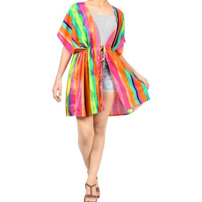 Happy Bay Women's Open Front Summer Tropical Beach Loose Casual Duster ...