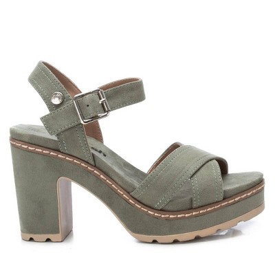 Refresh Shoes Women's Suede Heeled Platform Sandals : Target