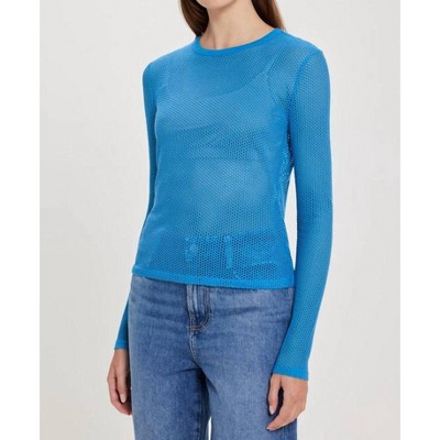 Women's Aubrey Fishnet Top - Goldie : Target