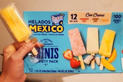 Helados Mexico Frozen Minis Fruit & Cream Variety Bars - 12ct : Target