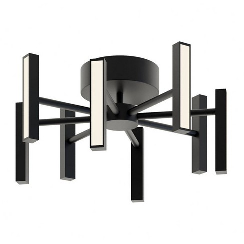 Afx Indra 7 - Light Semi-flush Mount In Black : Target