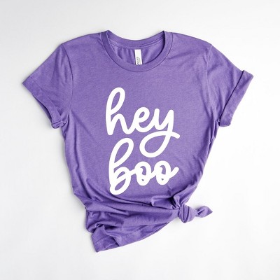 Simply Sage Market Women's Hey Boo Cursive Short Sleeve Graphic Tee - S ...