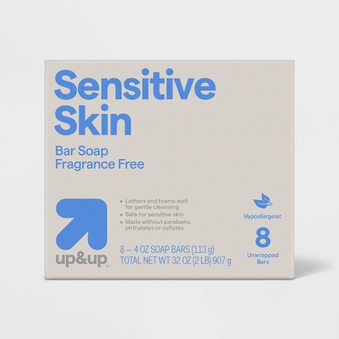 Sensitive Skin Bar Soap - Fragrance Free - 3.75oz/8pk - Up&up™ : Target