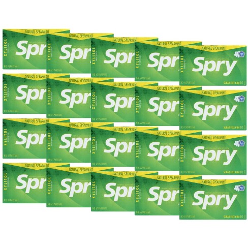 Spry Natural Spearmint Sugar-free Gum - Case Of 20/10 Ct : Target
