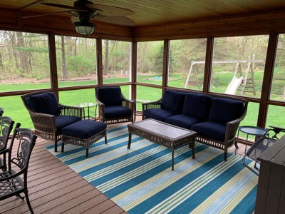 Waverly Sun N Shade Snd71 Green/teal Indoor/outdoor Area Rug : Target