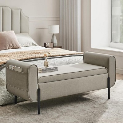 Keiko Storage Bench - Brown Leather - Christopher Knight Home : Target