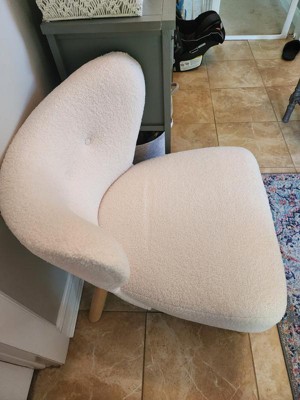 Sculpted Faux Shearling Accent Chair Cream - Threshold™ Designed With ...