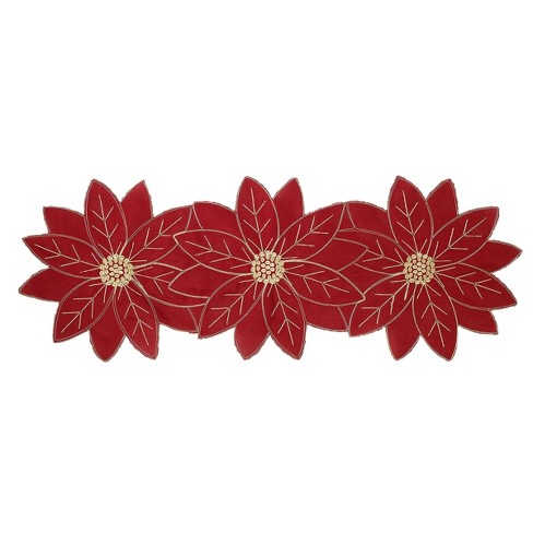 Avanti Linens Poinsettia 36" Centerpiece Runner : Target