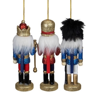 Northlight Set Of 3 Glittery Nutcracker King, Soldier And Drummer ...