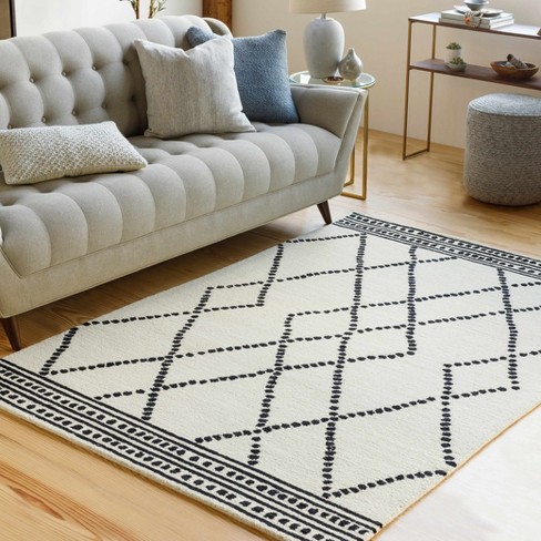 Hauteloom Tamayo Cream&black Wool Rug : Target