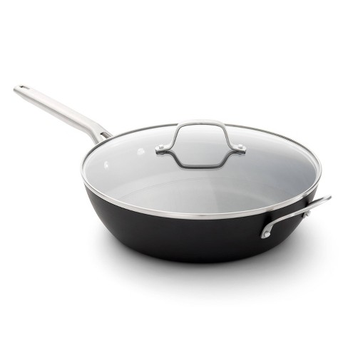 Calphalon 12" Hard Anodized Nonstick Jumbo Fry Pan With Lid: Stay-cool ...