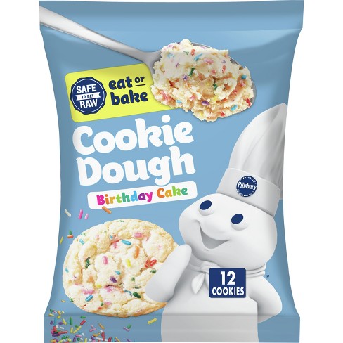 Pillsbury Birthday Cake Sugar Cookie Dough - 16oz/12ct : Target