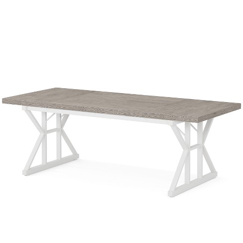Tribesigns 70.8-inch Executive Desk Gray & White : Target