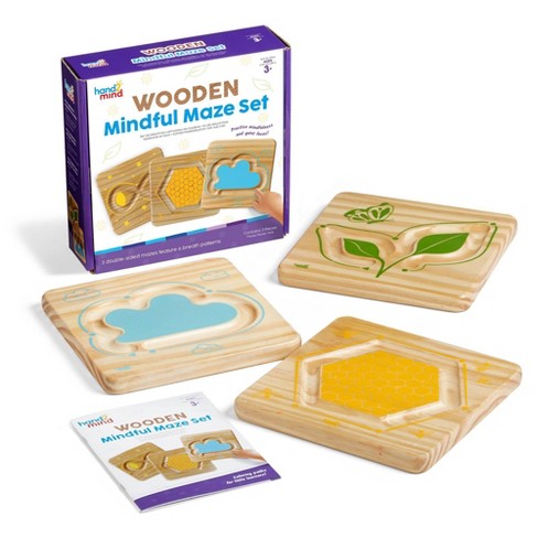 Hand2mind Wooden Mindful Maze Set : Target