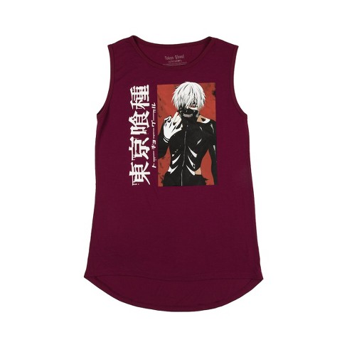 Tokyo Ghoul Ken Kaneki Crew Neck Sleeveless Cardinal Red Women's Tank ...