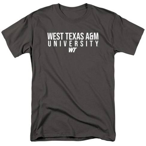 West Texas A&m University Official Stacked Adult T Shirt, Charcoal, 4x ...