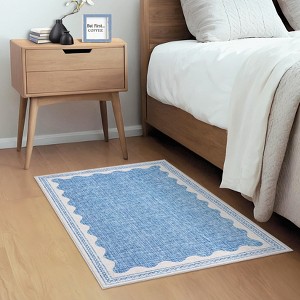 COZONY Washable Low Pile Throw Rug, Non Slip Backing Lightweight ...