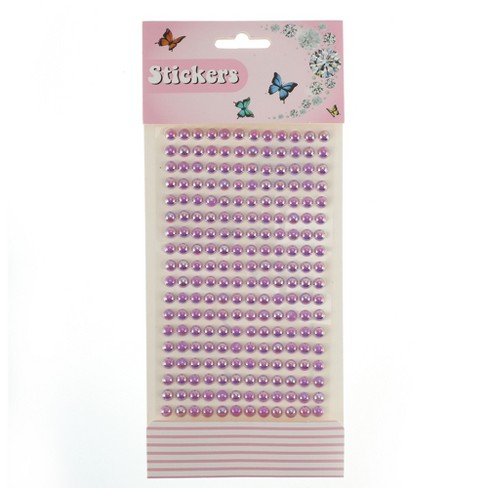 Unique Bargains Eye-catching Round Face Stickers 1 Pc Purple : Target