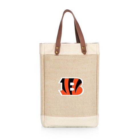 Nfl Cincinnati Bengals Pinot Jute Insulated Wine Bag - Beige : Target