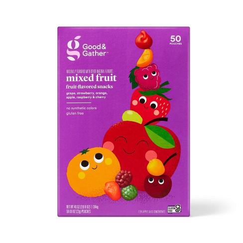 Mixed Fruit Flavored Snacks 40oz/50ct - Good & Gather™ : Target