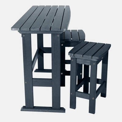 Lehigh 3pc Outdoor Counter Height Set - Federal Blue - Highwood : Target