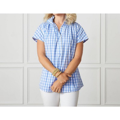 Women's Emily Gingham Top - Caryn Lawn : Target