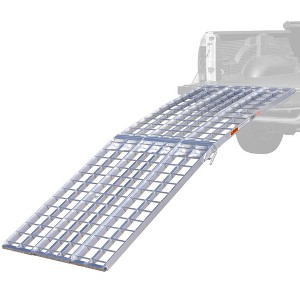 Black Widow 9' Aluminum Folding Motorcycle Ramp, 1500 Lb Ride-Up ...