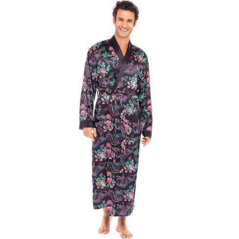 Alexander Del Rossa Men's Lightweight Satin Robe : Target