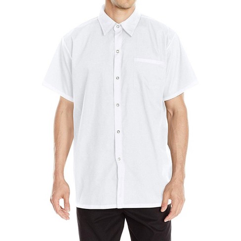 Chef Code Men's Basic Cook Shirt, Short Sleeves White Xs : Target