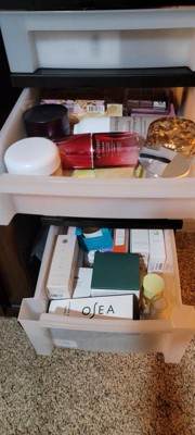 Iris Drawer Storage Cart With Organizer Top Black : Target