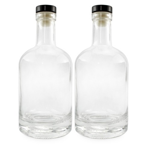 Cornucopia Brands 12oz Liquor Bottles 2pk; Clear Glass Bottles W/t-top ...