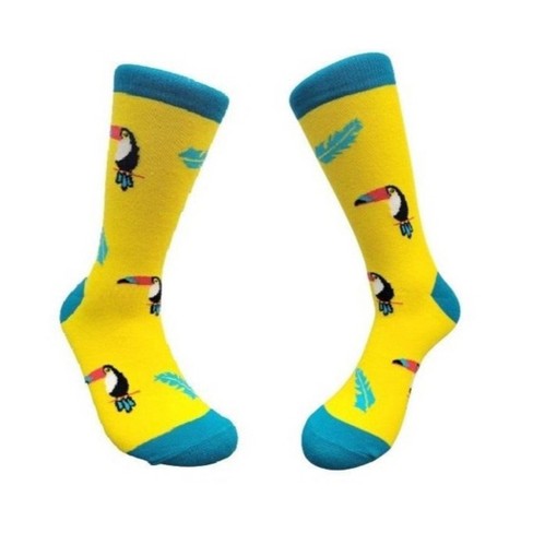 Fun Toucan On A Branch Socks (men's Sizes Adult Large) From The Sock ...