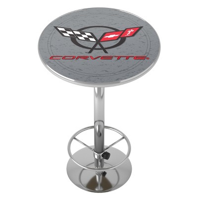 Corvette C5 Silver Bar Table With Footrest : Target