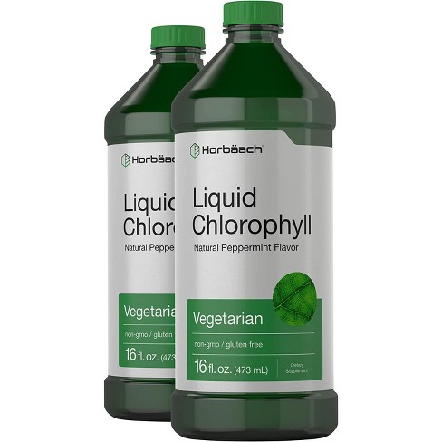 Horbaach Liquid Chlorophyll 100mg | 32 Oz (2 X 16 Oz Bottles) | Natural ...