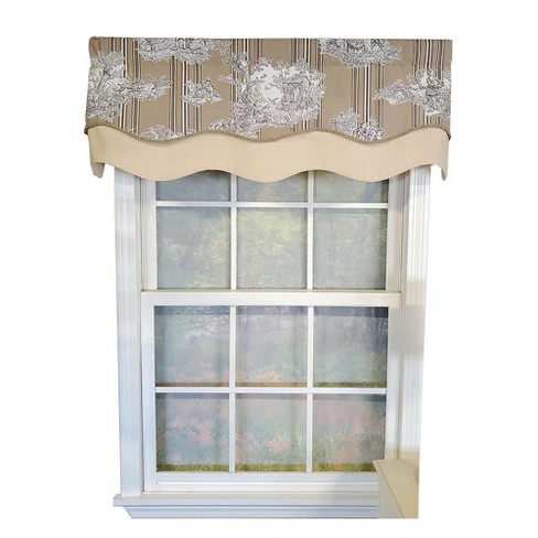 Rlf Home French Tableau Classic Toile Stripe And Solid Fabric Gimp Trim ...