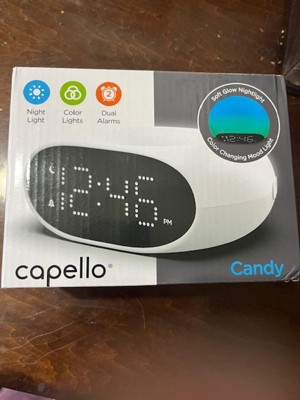 Candy Glow Alarm Table Clock With Color Changing Nightlight - Capello ...