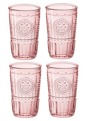 Bormioli Rocco Romantic Cooler 16 Ounce Drinking Glass, 4-piece : Target