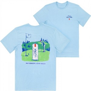 Mens Michelob Ultra Green Fields Golfing Blue Colorway Front & Back T ...