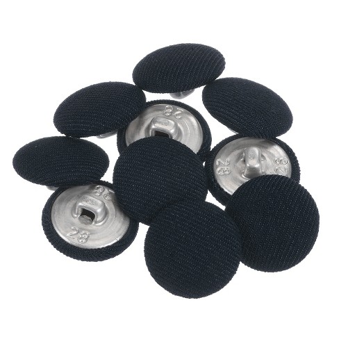Unique Bargains Round Metal Sewing Cloth Covered Button 10 Pcs Navy ...